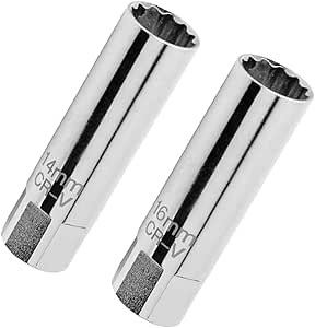 Amazon.com: smilfuy 14mm 16mm Spark Plug Socket Set, 3/8 Inch Drive 12 ...