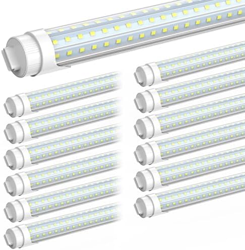 JESLED R17D/HO T8 8FT LED Bulbs, 6000K 90W(150W Equivalent), 12000LM ...
