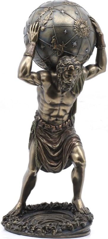 Amazon.com: Large Greek Atlas Holding World Statue Sculpture Figurine ...