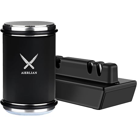 Amazon.com: Rolling Knife Sharpener with Leather Strop and 15, 17, 20 ...