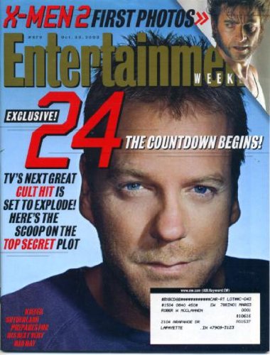 Entertainment Weekly October 25 2002 X-Men 2, Kiefer Sutherland in 24 ...