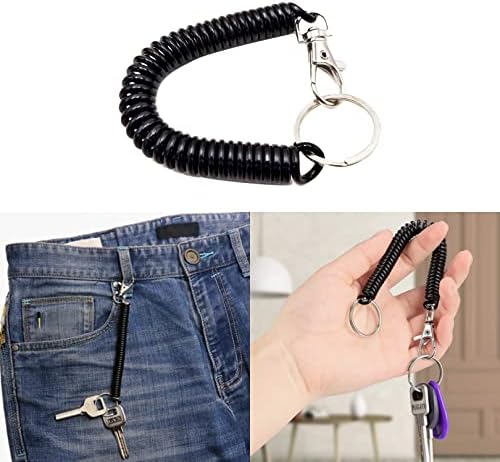3Pcs Stretchy Spiral Keyring,Plastic Keychain Spring Key Holder ...