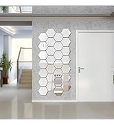 Amazon.com: Hexagon Mirror Wall Sticker Sets, DIY Geometric Hexagon ...