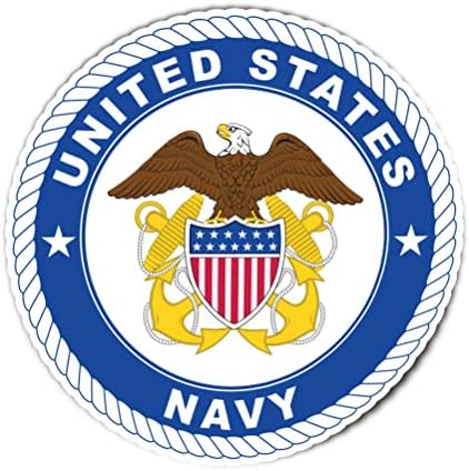Amazon.com - 4-Pack 1.5 inch Round Official US Navy Logo Stickers ...