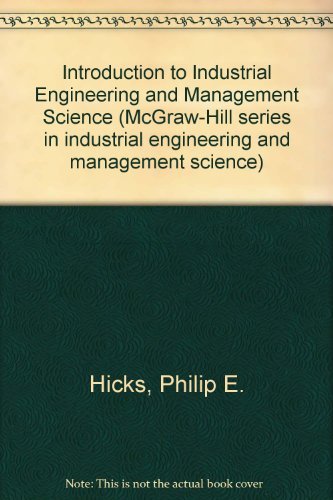 Buy Introduction to Industrial Engineering and Management Science Book ...