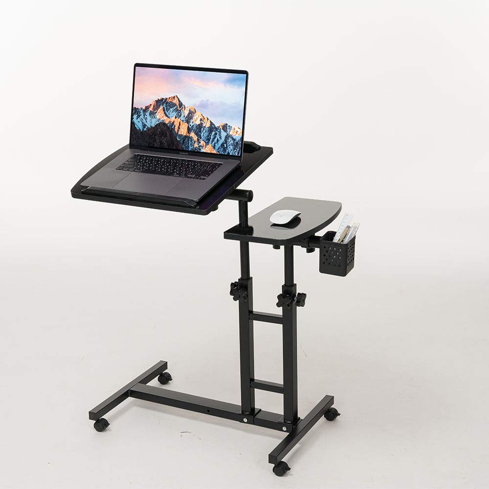 Farios Adjustable Laptop Desk with Wheels, Adjustable Desk for Bed ...