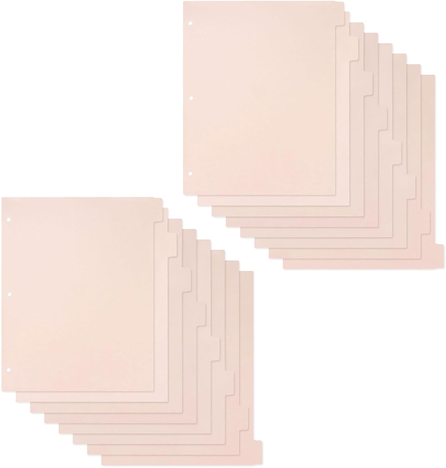 Amazon.com : Buqoo Pink 3 Holes Punch Plastic Index Binder Dividers ...