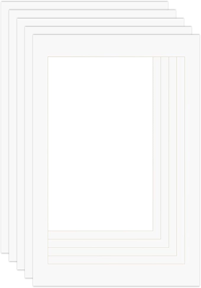 Amazon.com: ZBEIVAN 24x36 White Picture Mats for 20x30 Pictures with ...