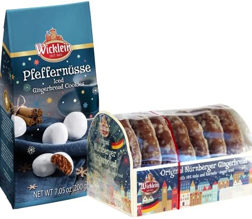 Amazon.com : Wicklein Pfeffernusse Iced Gingerbread Cookie Bag, 7.05 oz ...