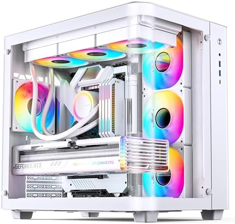JONSBO TK-3 White One-Piece Curved Glass ATX Mid Tower Pc Case, One ...