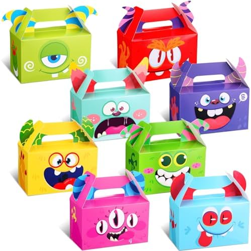 Amazon.com: Skyygemm 48 Pcs Monster Treat Boxes Colorful Paper candy ...