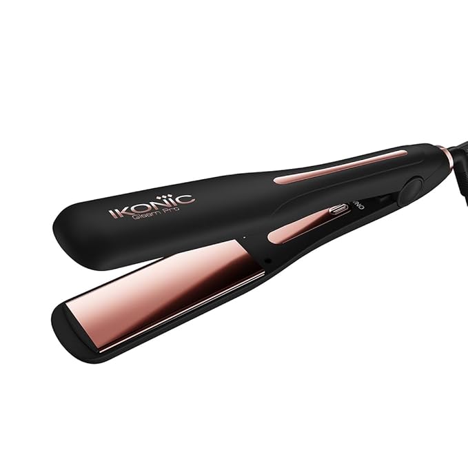 Ikonic Gleam Pro Hair Straightener, Black| Super slim 1.5 inch plates ...