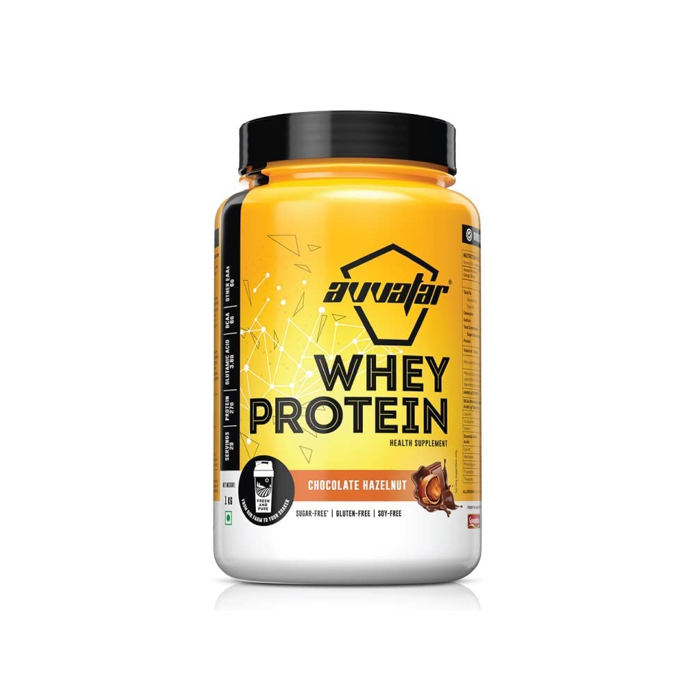 Buy AVVATAR WHEY PROTEIN | 1KG | Chocolate Hazelnut Flavour | 27g ...