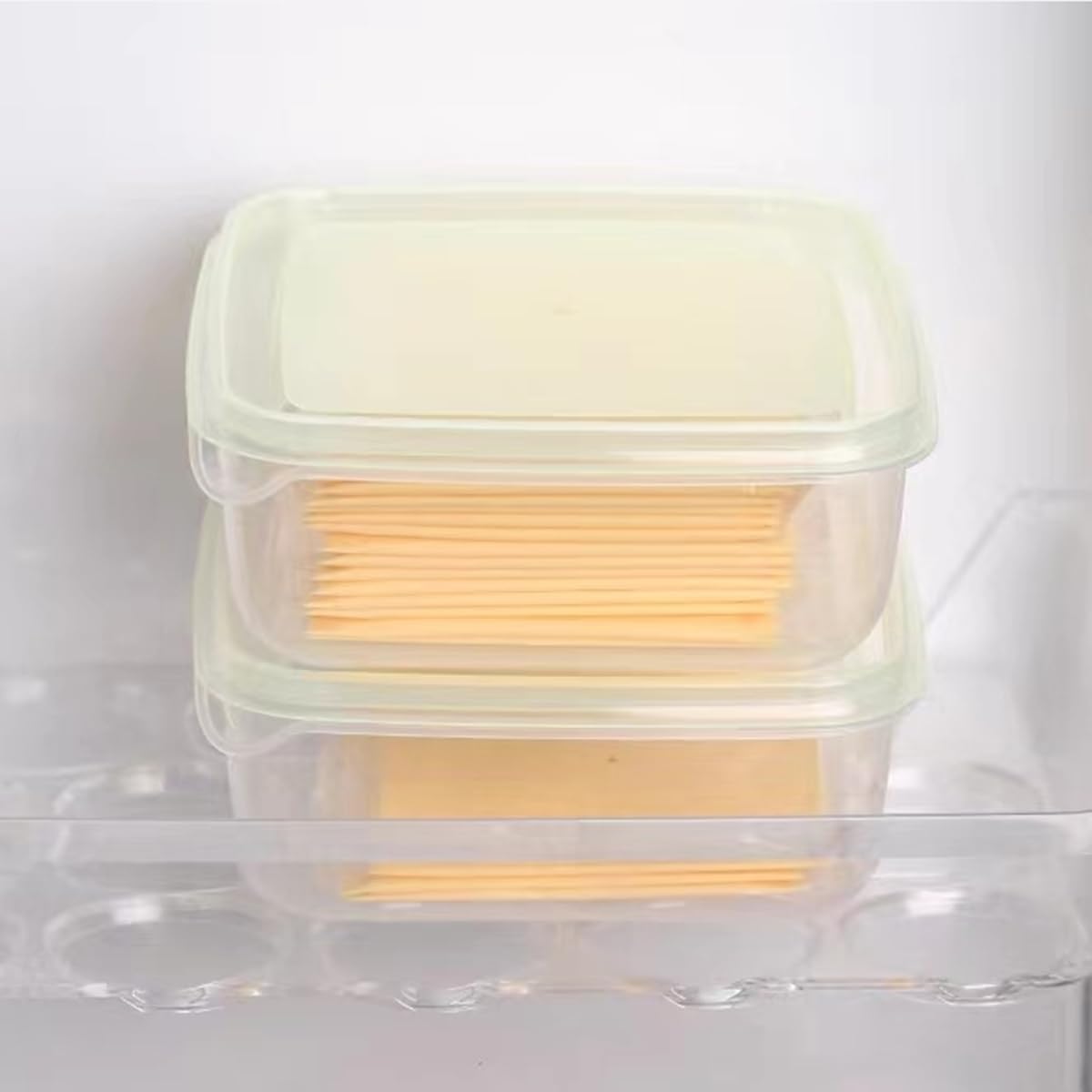 Amazon.com: Morixkifu 2Pcs Sliced Cheese Container for Fridge, 650ml ...