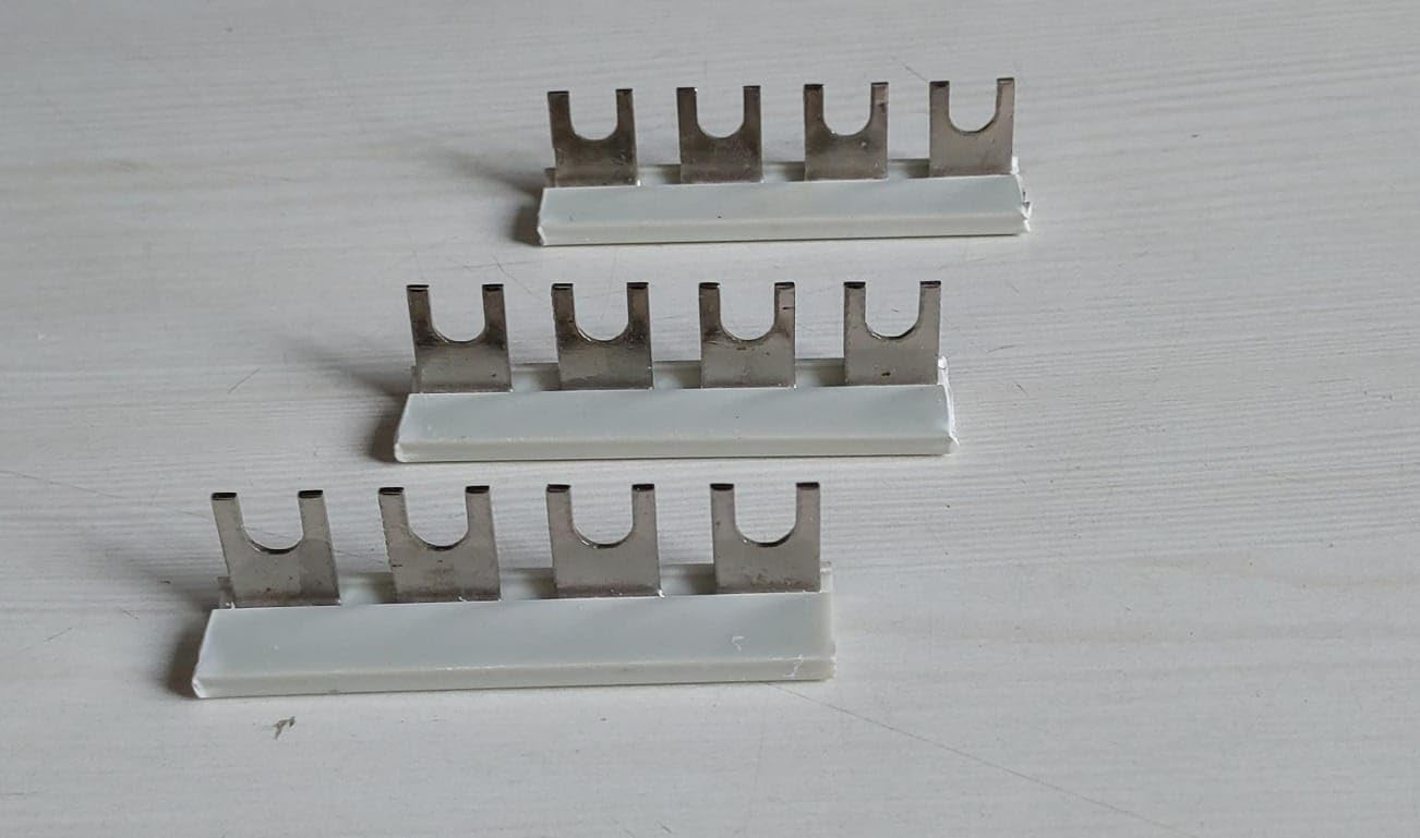 SELVO 4 WAY MCB FORK TYPE COPPER BUSBAR WITH PVC SHELL (66 X 17 X 1.2 ...