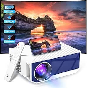 Amazon.com: Projector with Wifi and Bluetooth, Native 1080P FHD ...