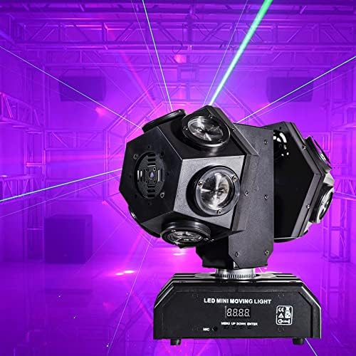 Amazon.com: 3Head Disco Light RGBW Beam Stage Light LED Rotating Light ...