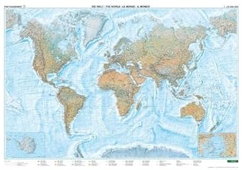 Buy World physical sea relief Map - large format Book Online at Low ...