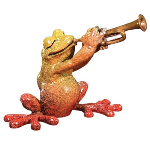 Kitty's Critters 8485 Pete - Trumpet Frog Playing Trumpet, 5-1/4-Inch ...