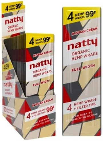 Amazon.com: Natty Full Width Hemp Wraps 15 Packs Per Box 4 Wraps Per ...