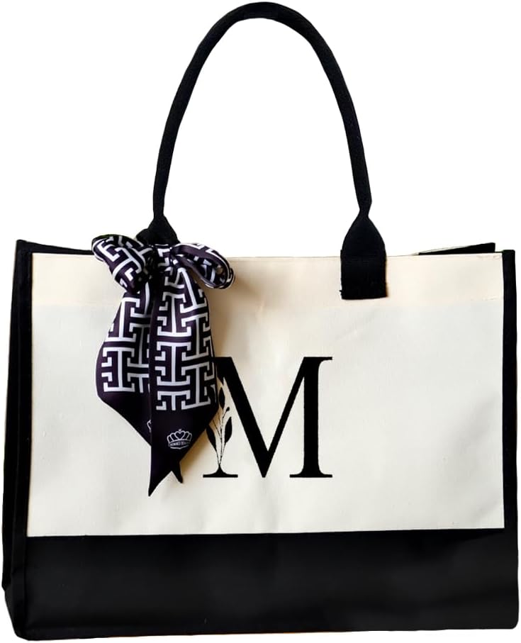 Amazon.com | CROWNED BEAUTY Canvas Tote Bag with Zipper Pocket ...