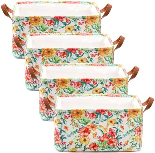 Amazon.com: SOUJOY 4 Pack Fabric Storage Basket for Shelves, Foldable ...