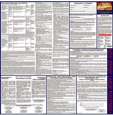 Amazon.com: New Jersey State Labor Law Poster-Laminated: Prints ...
