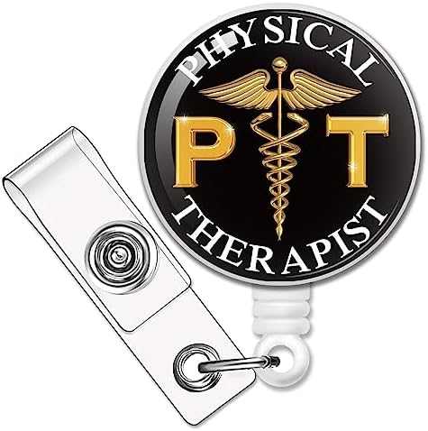 Amazon.com : RZHV PT Physical Therapist Retractable Badge Reel with ...