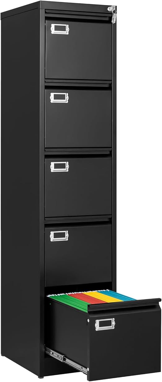 Amazon.com: Fesbos File Cabinets - 5 Drawers Vertical 17.8" Deep ...