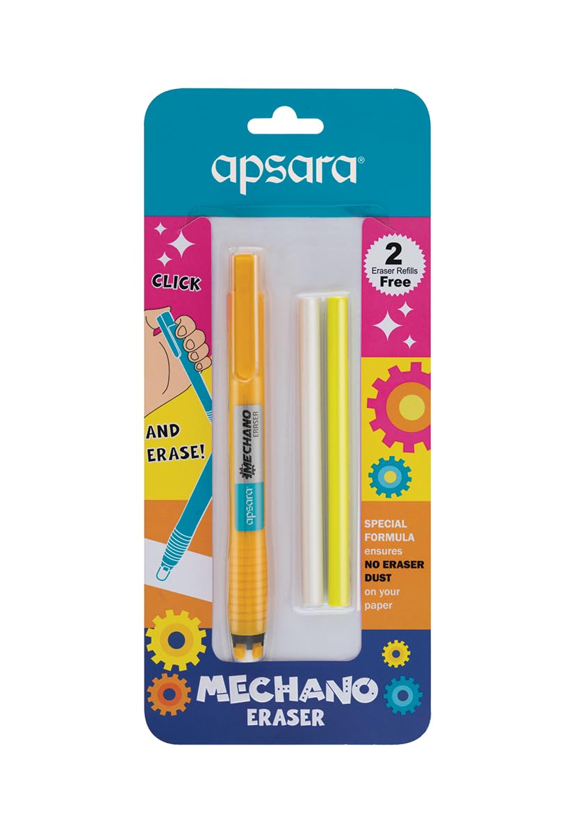 Apsara Mechano Eraser | Click Mechanism Eraser | Comfortable Grip ...