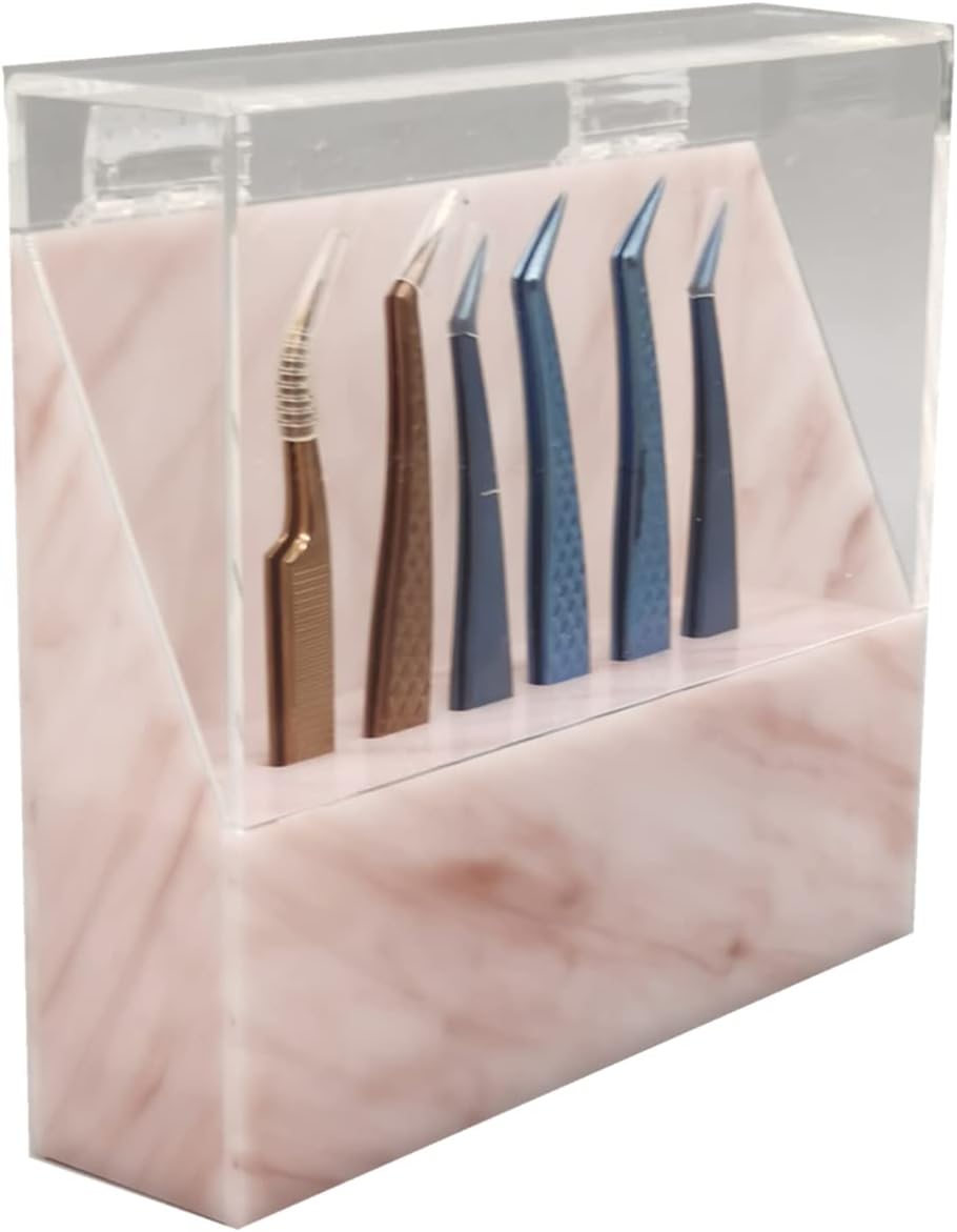 Amazon.com : Tweezers Holder Shelf, Dust-proof Tweezer Stand, 8-Hole ...