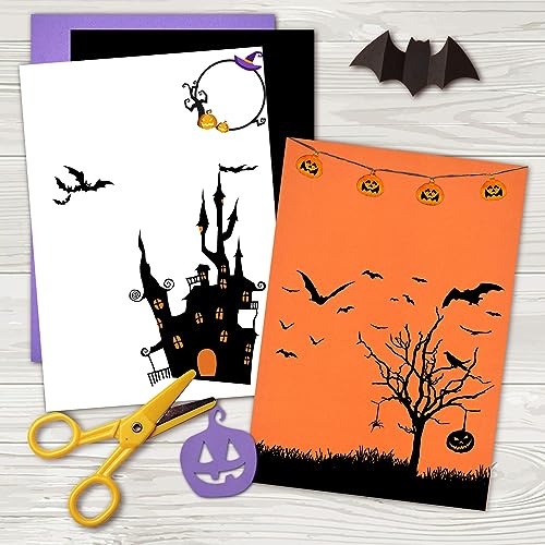 Snapklik.com : 80 Sheets Halloween Cardstock Thick Paper, A4 Medium ...
