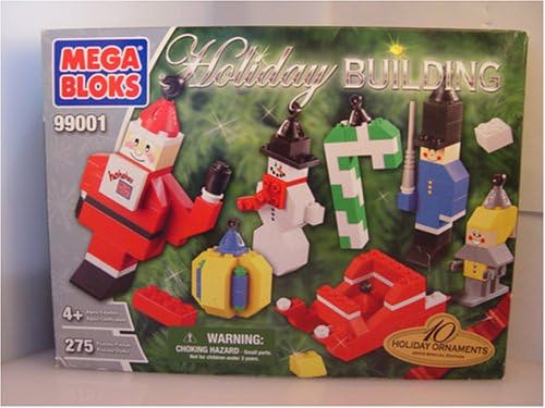 Amazon.com: Mega Bloks Holiday Building 99001 (10 Holiday Ornaments ...