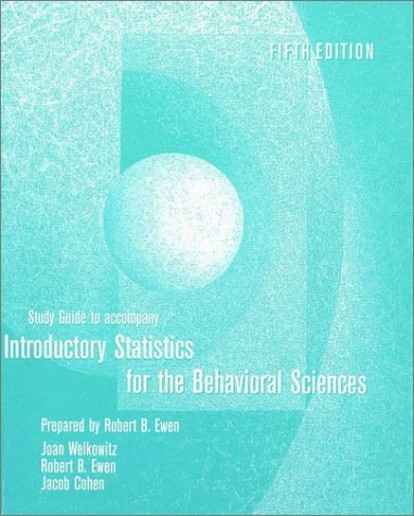 Amazon.com: Introductory Statistics For The Behavioral Sciences Study ...