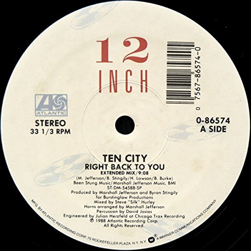 Amazon.com: Ten City - Right Back To You , One Kiss Will Make It better ...
