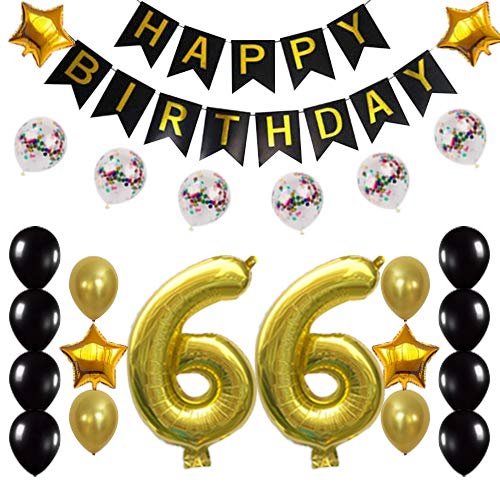 66th Birthday Decorations Party Supplies Happy 66th Birthday Confetti ...