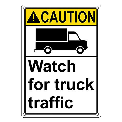 Amazon.com: Weatherproof Plastic Vertical ANSI Caution Watch for Truck ...