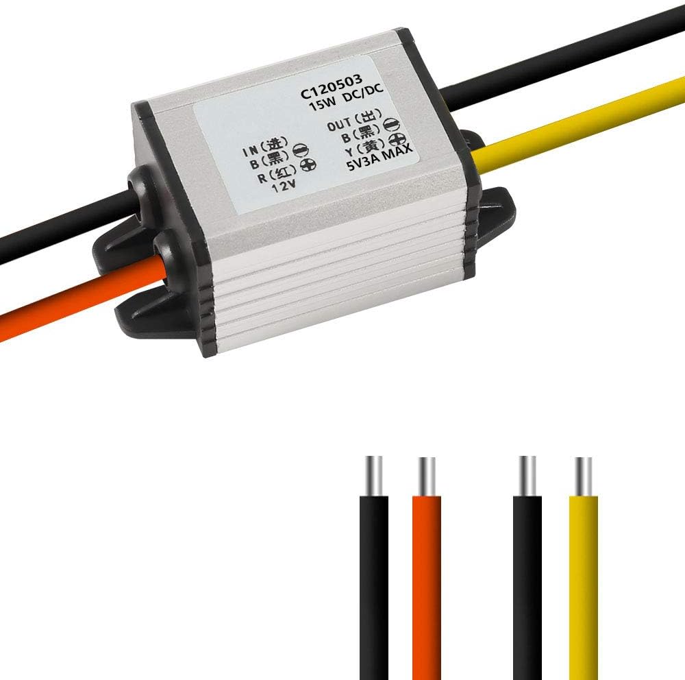 Amazon.com: Weewooday 12v to 5v Dc Converter Buck Module USB Output ...