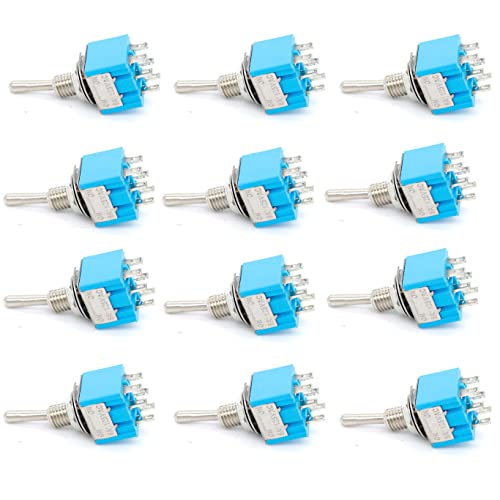 Snapklik.com : 12pcs Mini Toggle Switch DPDT 6A 125V 6Pins 2 Position ...