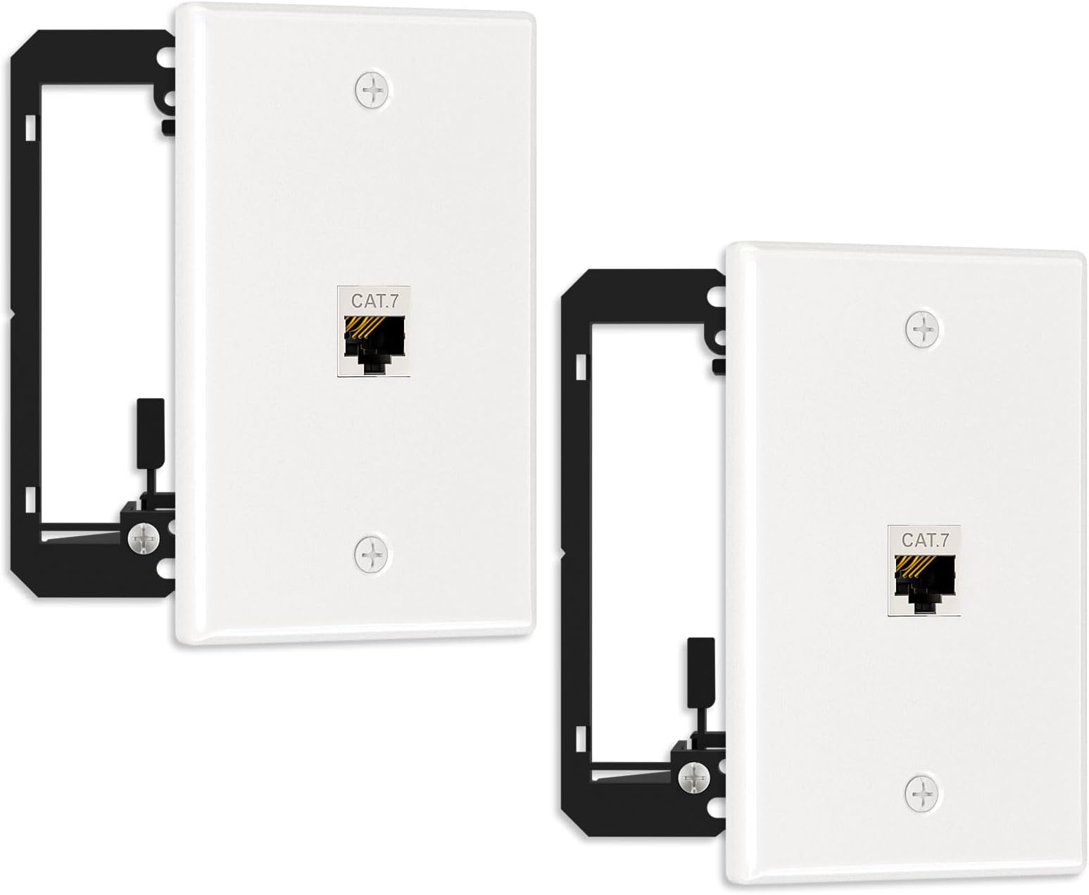 Amazon.com: RiteAV CAT 6A 1 Port Shielded Cat6a Wall Plate 1 Gang ...