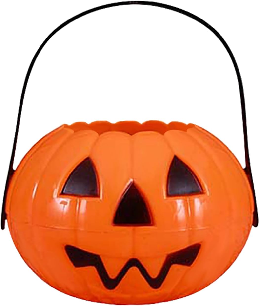Amazon.com - Halloween Plastic Pumpkin Basket with Handle, Trick or ...