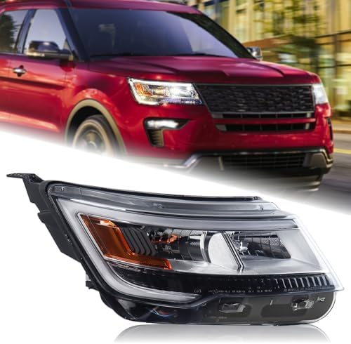 Amazon.com: Duolctrams Chrome Bezel LED Headlight Assembly Compatible ...