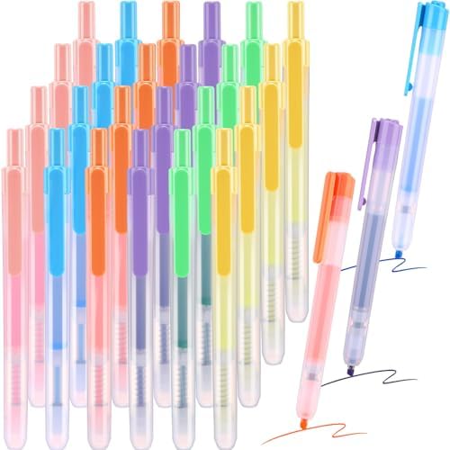 Amazon.com : Affrolling 24 Count Retractable Highlighters Assorted ...