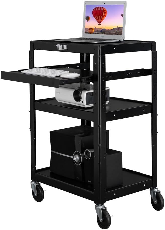 Amazon.com: TUFFIOM AV Presentation Cart for Video Projector Laptop ...