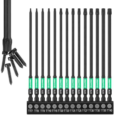 Amazon.com: GRENPRO Torx Bit Set 14pc Impact Driver Bit Set, Magnetic ...