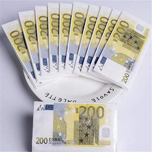 Buy Party-Hut 200 Euro Bill Handkerchief Eating Biting(R) Home Paper ...