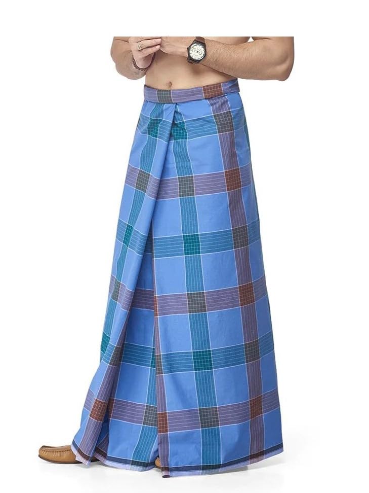 Nandu Elite Lungies - Premium Cotton Pre-Washed & Stitched | Random ...