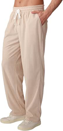 Amazon.com: Men's Lightweight Open Bottom Sweatpants with Pockets ...