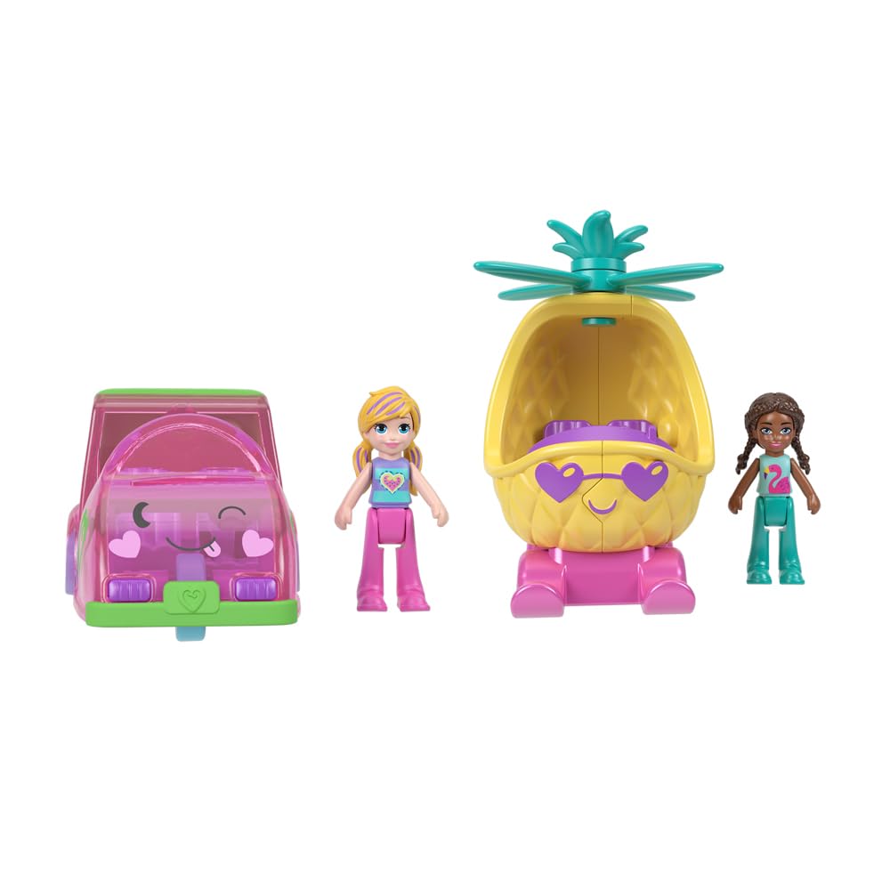 Amazon.com: Polly Pocket Micro Vehicle and Doll Set 2 Pack - Includes ...
