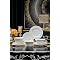 Amazon.com | FHGNYSM 12-Piece Bone China Dinnerware Set with Glid ...